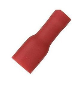 6.3mm Red Fully insulated Female Lucar spade crimp auto electrical ...