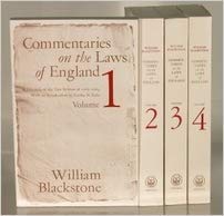 Commentaries on the Laws of England Volumes 1 - 4 ISBNs: 0226055388 ...