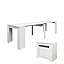 Amazon.com - Henf Extendable Console Table with Extension Leaves, White ...