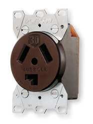 Hubbell 30A Single Receptacle 125/250VAC 10-30R Black Plastic NEMA 5-30 ...