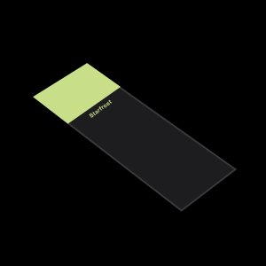 Platinum Starfrost Slide, 90 grados, borde recto, verde claro 144 ...