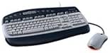 Microsoft MultiMedia Keyboard & Optical Value Pack, PS/2, QWERTY, 2 m ...