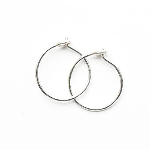 Amazon.com: Little Sterling Silver Hoops 10mm Diameter 24 Gauge Extra ...