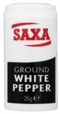 Amazon.com : Saxa White Pepper Case of 6 X 25g : Ground Peppers ...