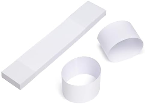 L LIKED 100 Blank White Banknotes Bands for Cash, Self Adhesive ...