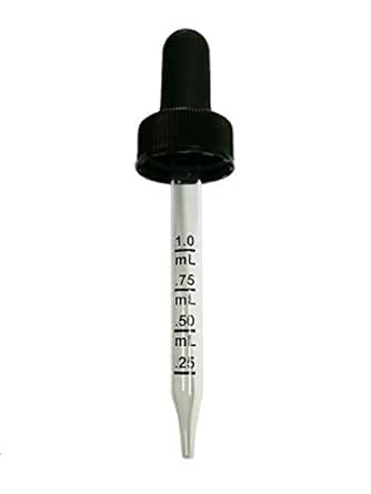 Measured Marked Dropper Top for 60ml 2oz Ounce Boston Round Bottles10 ...