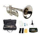 Merano GWD300SV-MT B Flat Trumpet with Case, Mouth Piece, Silver ...