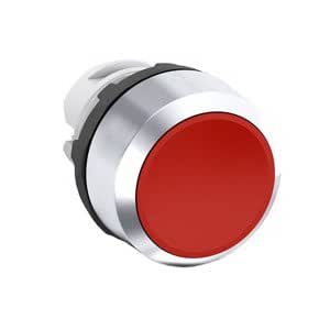 ABB MP1-30R Push Button Operator, 22 mm, Momentary, Flush Operator, Red ...
