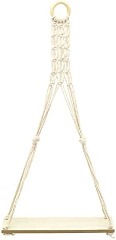 Rustic Shelf 2 Pcs Wooden Floating Shelves with String Rope Hanging ...