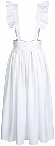 Amazon.com: Xtinmee 2 Pack White Pinafore Aprons Adjustable Maid Cross ...