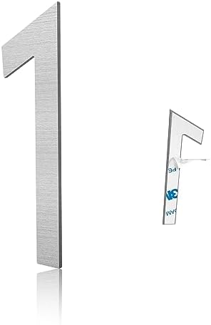 Amazon.com: 3 Inch Modern House Numbers, Brushed Silver Mailbox Number ...