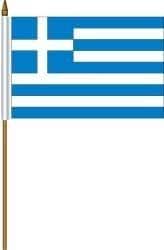 Amazon.com : GREECE HELLAS Small 4 x 6 Inch Mini Country Stick Flag new ...