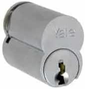 Yale 1210-GA-626 6 Pin Interchangeable Core o bitted with 2 Key Blanks ...