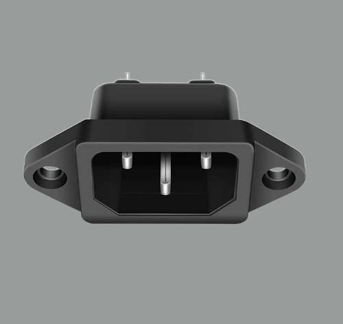 AC 250V 10A IEC 320 C14 Panel Mount Plug Adapter Power Connector Socket ...