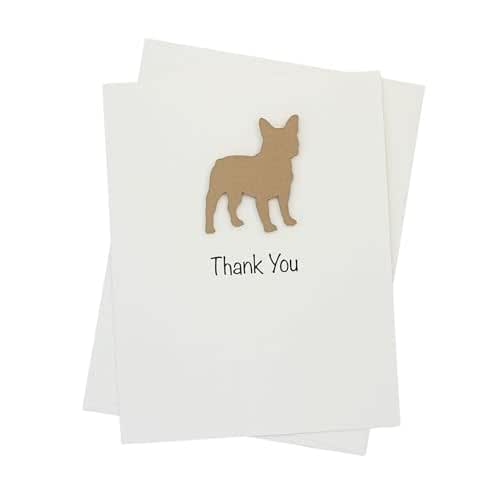 Amazon.com: Handmade Fawn French Bulldog Thank You Cards with matching ...