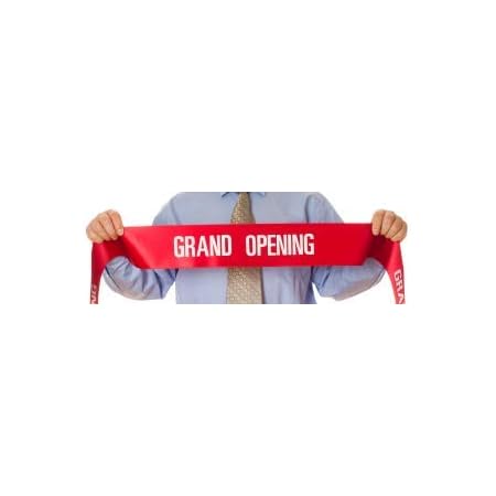 Grand Opening Printed Ribbon - 100mm / 10cm Wide - 3m Long, Store ...