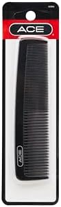 Amazon.com : Ace Bi-function Comb Coarse Teeth & Regular Teeth Black ...
