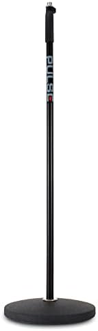 Pulse Black Retro Round Base Microphone Stand : Amazon.co.uk: Musical ...