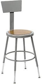 Amazon.com: Shop Stool With Manual Height Adjustment Steel, Gray - Lot ...