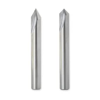 ROUTYBITS - 2 Pack - 60 and 90 Degree - V Bit Engraver Bit Set - 1/4 ...