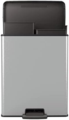 CURVER POUBELLE DECO RECTANGULAR DUO 26+26L, Blanc, 486x284x615 mm, 100 ...