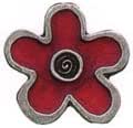 Amazon.com: Flower/Red Button - Button from Danforth : Clothing, Shoes ...
