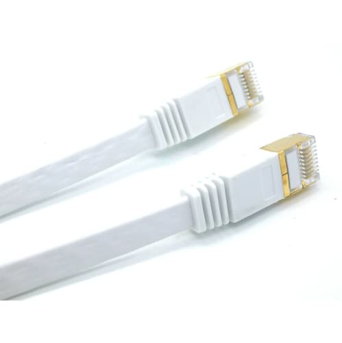 10M RJ45 Cat7 Ethernet Network LAN Cable Gold Plated Ultra-thin Flat ...