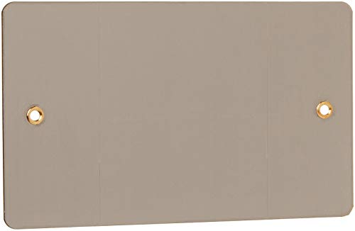MK Edge K14329LBS 2-Gang Blank Plate Lacquered – Brushed Steel – BigaMart