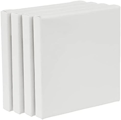 Amazon Brand - Solimo Medium Grain Cotton Stretched Canvas with Wooden ...