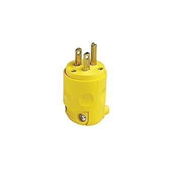 Leviton C20-515PV-000 Grounded PVC Commercial Grade Straight Blade Plug ...