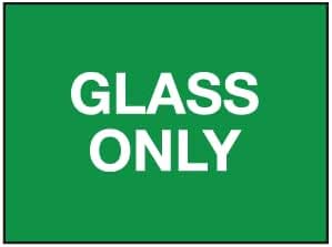 Amazon.com: Glass only sign - Recycling Metal Sign 12x16 Inch for ...