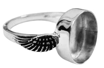Amazon.com: 925 Sterling Silver Oval Shape Bezel Ring Blank Bezel ...