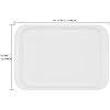 Amazon.com | HSDT Melamine Serving Trays White 17.1x12.2 Inch Rectangle ...