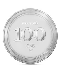 Buy Euphoria Jewellery 100gm pure silver coin in 999 finese at Amazon.in