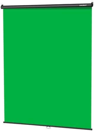 Amazon.com : RAUBAY Retractable Pull Down Green Screen - 59.8" x 86.6 ...