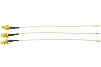 Fohevers 3 Pack U.FL IPX IPEX to RP-SMA Female Bulkhead Coaxial Cable ...