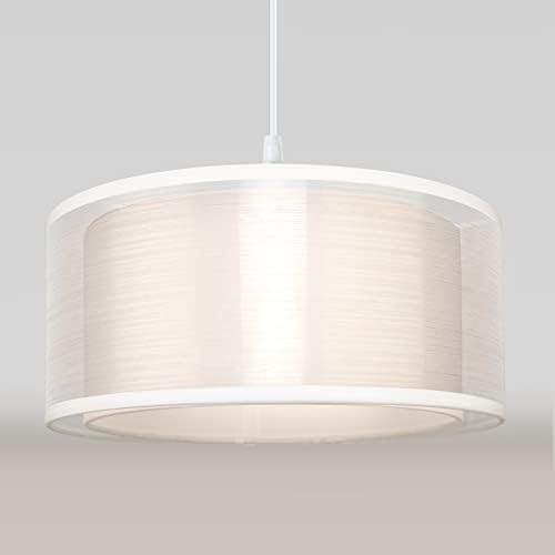 MiniSun | Modern 2 Tier Ceiling Light Shade in a Cream Finish | Pendant ...