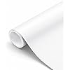 seonta Thick White Contact Paper Matte White Wallpaper 16"x198 ...