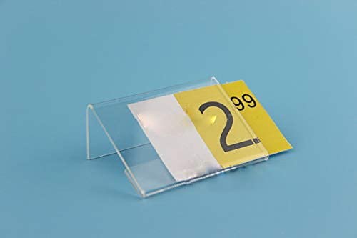 SIGNOOGLE Acrylic Stand for Table Small Mini L Label Holder Acrylic ...