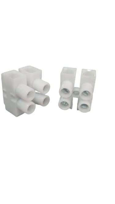 POWER CONNECT 2 Way Terminal Strip Screw Terminal Barrier Block, 2 ...