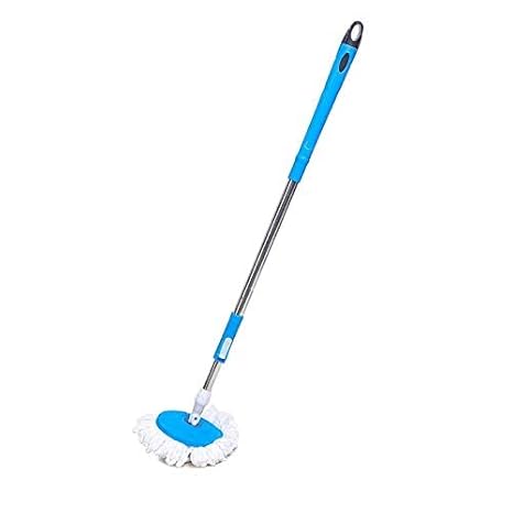 BRW Stainless Steel Spin Mop Extendable Handle Mop Rod and Blue Stick ...