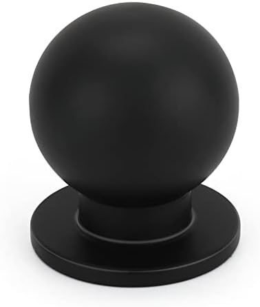 homdiy 10 Pack Matte Black Cabinet Knobs Dresser Knobs, Black Kitchen Cabinet Drawer Knobs Round ...