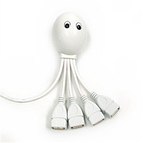 Octopus Shaped USB 2.0 High Speed 4-Port Hub Adapter with USB Cable ...