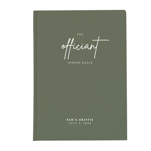Amazon.com: Personalized Officiant Book Journal, Wedding Officiant Book ...
