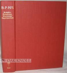B-P-H, BOTANICO-PERIODICUM-HUNTIANUM/SUPPLEMENT: Bridson, Gavin with ...