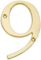 Amazon.com: Gate House Polished Brass House Number 9 : Tools & Home ...