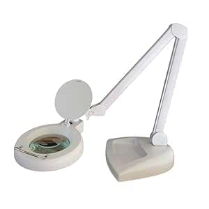Delta 5X Tabletop LED Magnifier Lamp | 5″ Glass Lens with Adjustable ...