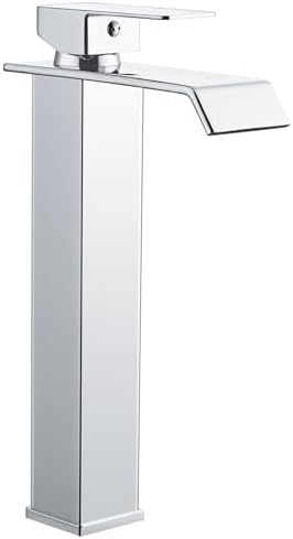 Hapilife Basin Taps Tall Single Lever Chrome Bathroom Sink Basin Mixer ...