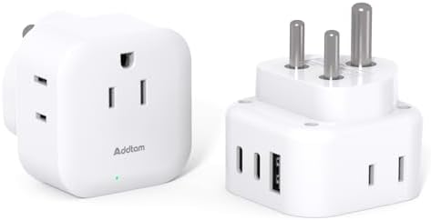 Amazon.com: 2 Pack US to India Plug Adapter, Type D Travel Adapter with ...