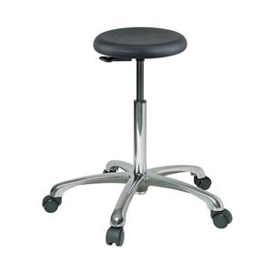 Bevco 3550P Stool with Dual Wheel Casters, 5-star Polished Aluminum ...
